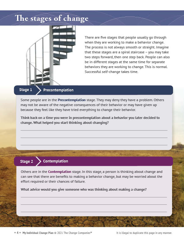 My Individual Change Plan – The Change Companies