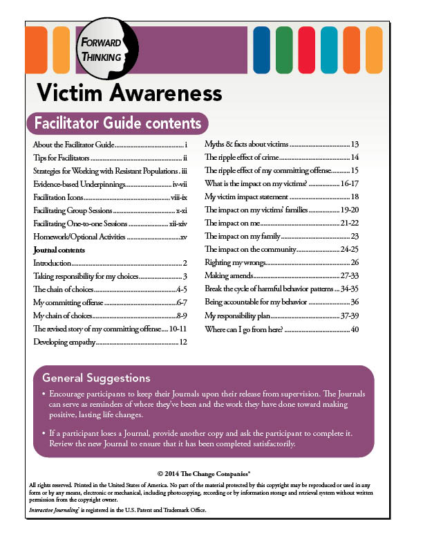 Victim Awareness Facilitator Guide – The Change Companies